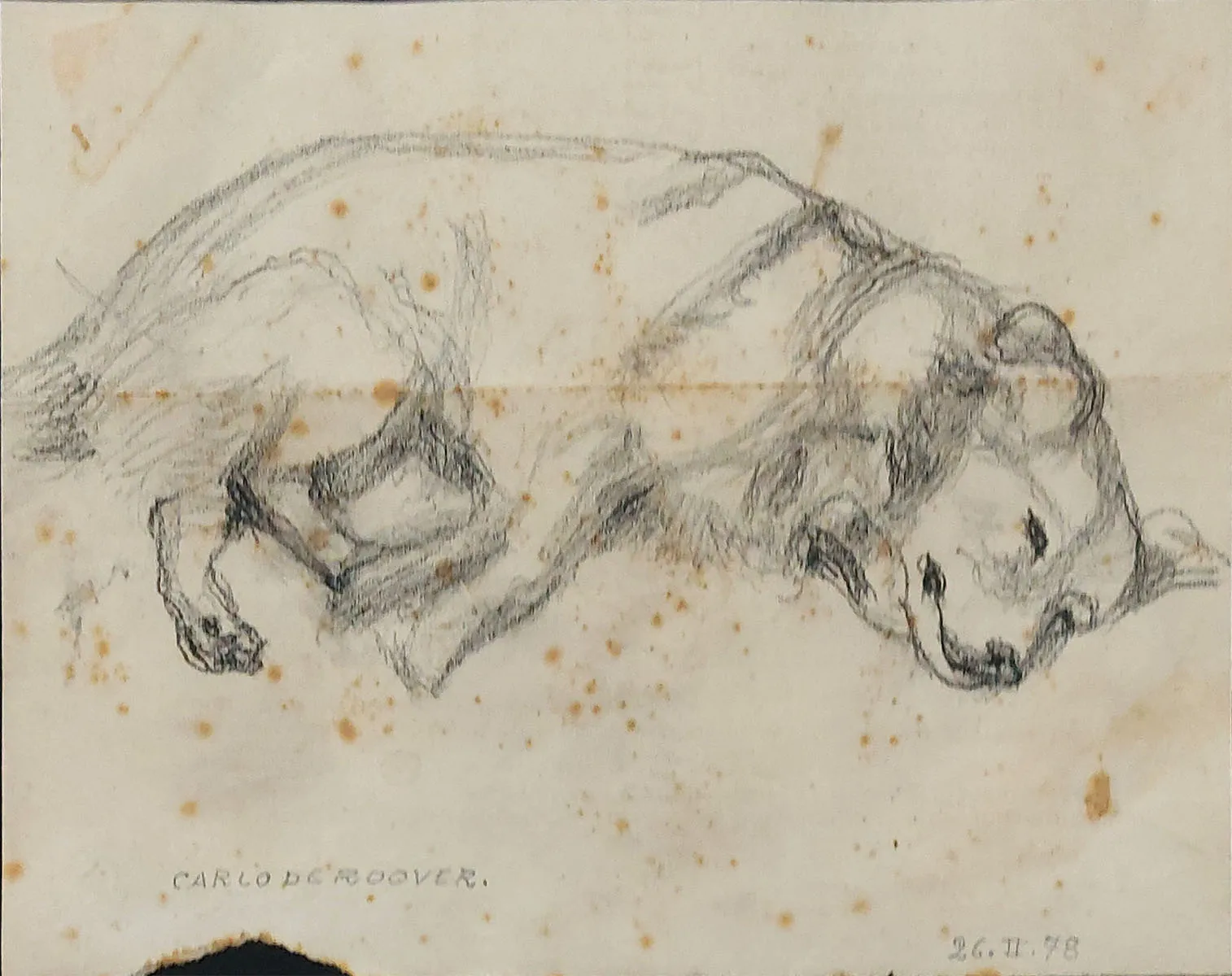 Drawing from 1978 by the Belgian artist Carlo De Roover