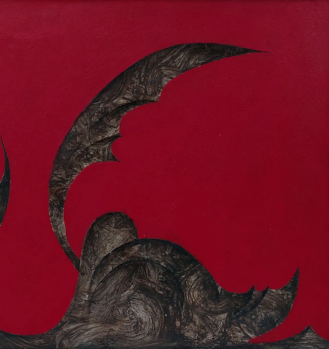 Kunstwerk, gemengde techniek uit 1968 van kunstenaar Delporte