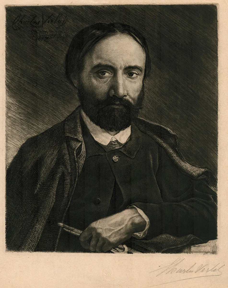 Een ets uit 1882 van de Belgische kunstenaar Charles Verlat kopen