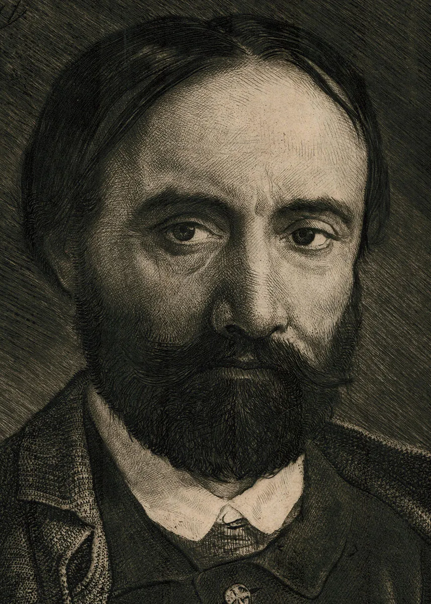 Een ets uit 1882 van de Belgische kunstenaar Charles Verlat kopen