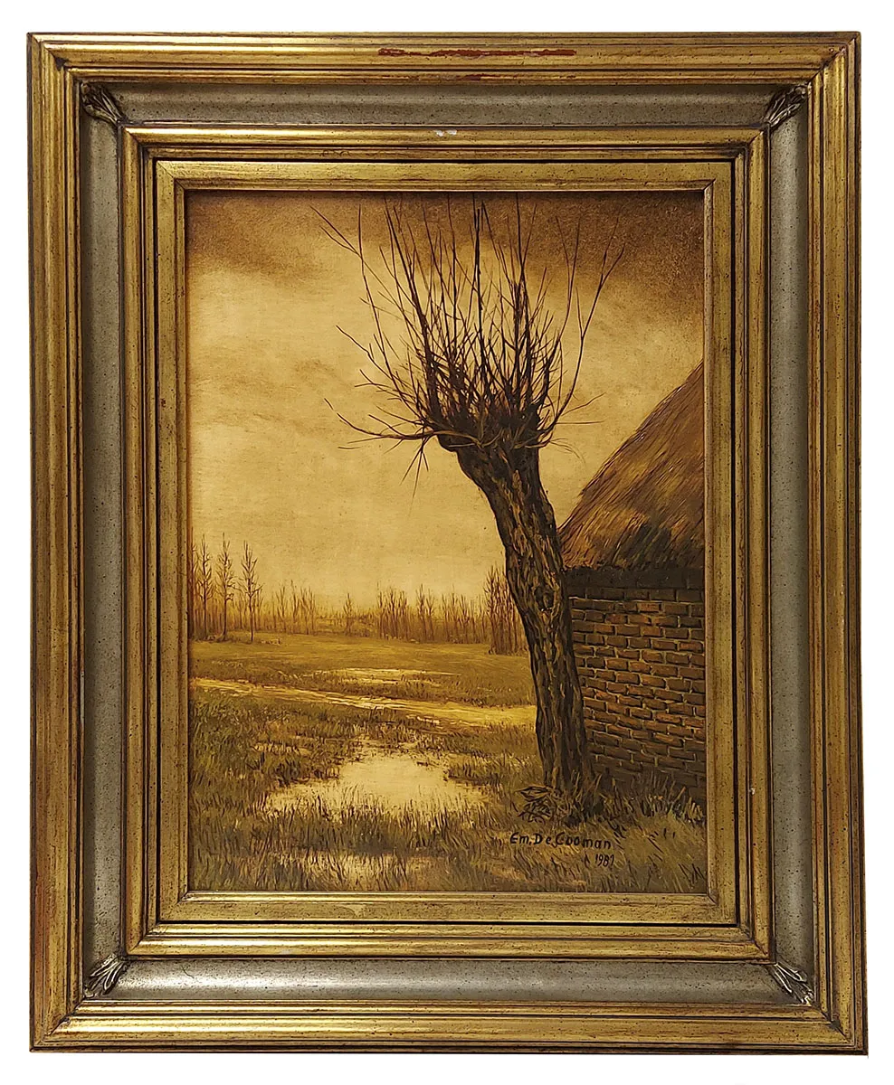 A painting on canvas by the Belgian artist Emiel De Cooman