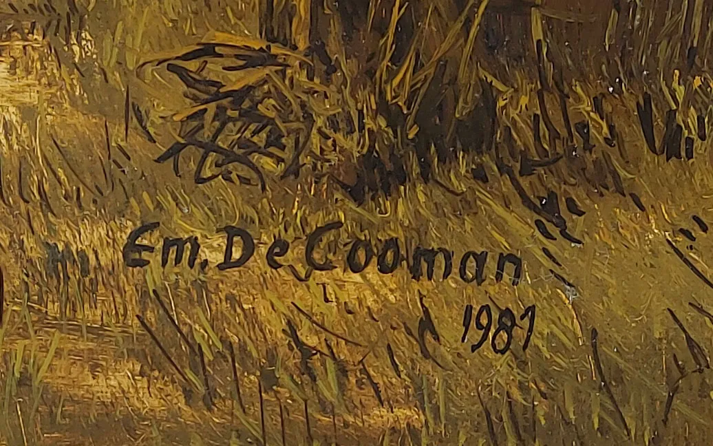 A painting on canvas by the Belgian artist Emiel De Cooman