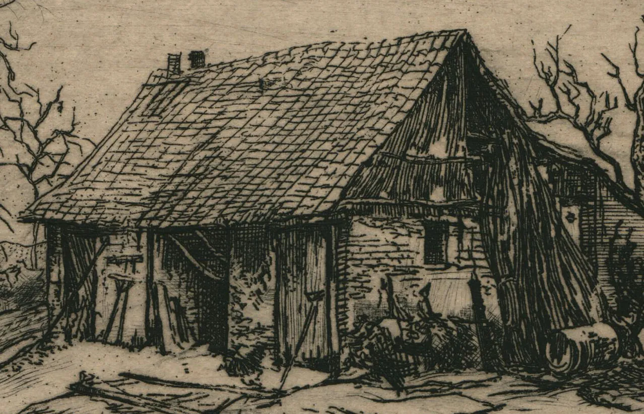 Buy a small signed etching by the Belgian etcher Désiré Naeyaert
