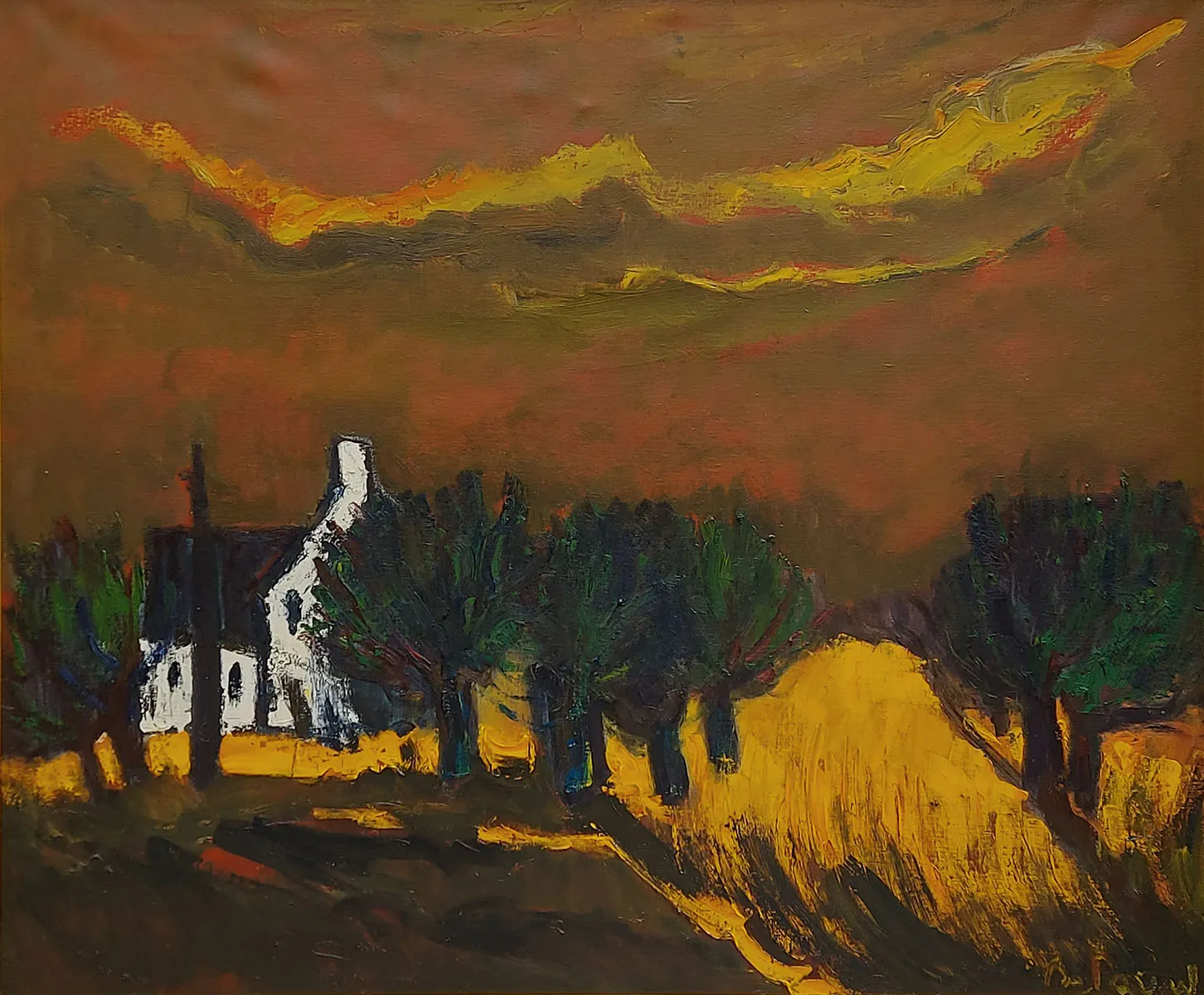 Landschapschilderij van de Belgische kunstschilder Gabriel De Pauw