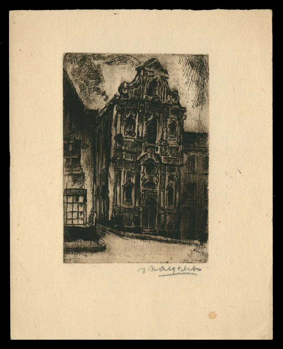 Buy a signed etching by the Belgian etcher Désiré Naeyaert