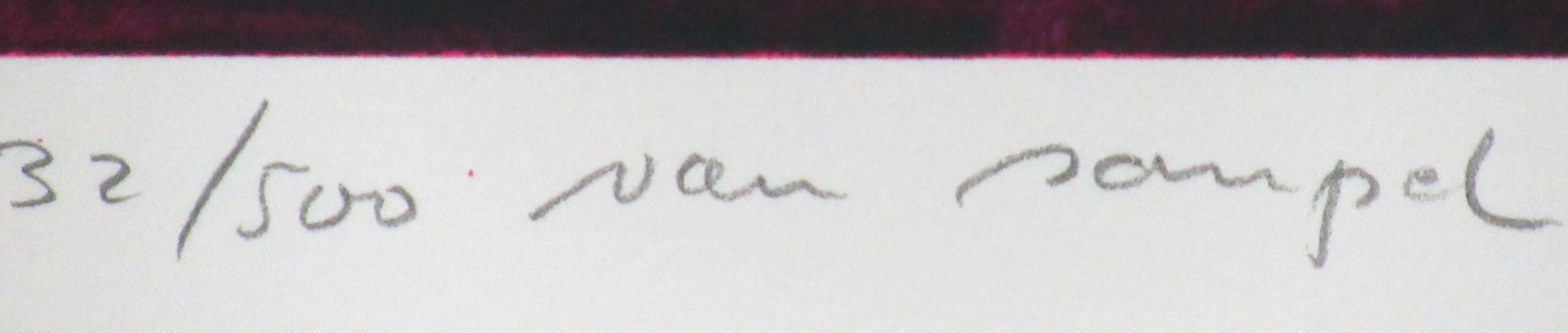 Buy lithograph by the Belgian lithographer and artist Willy Van Sompel