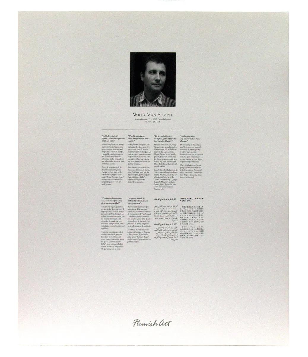 Buy lithograph by the Belgian lithographer and artist Willy Van Sompel