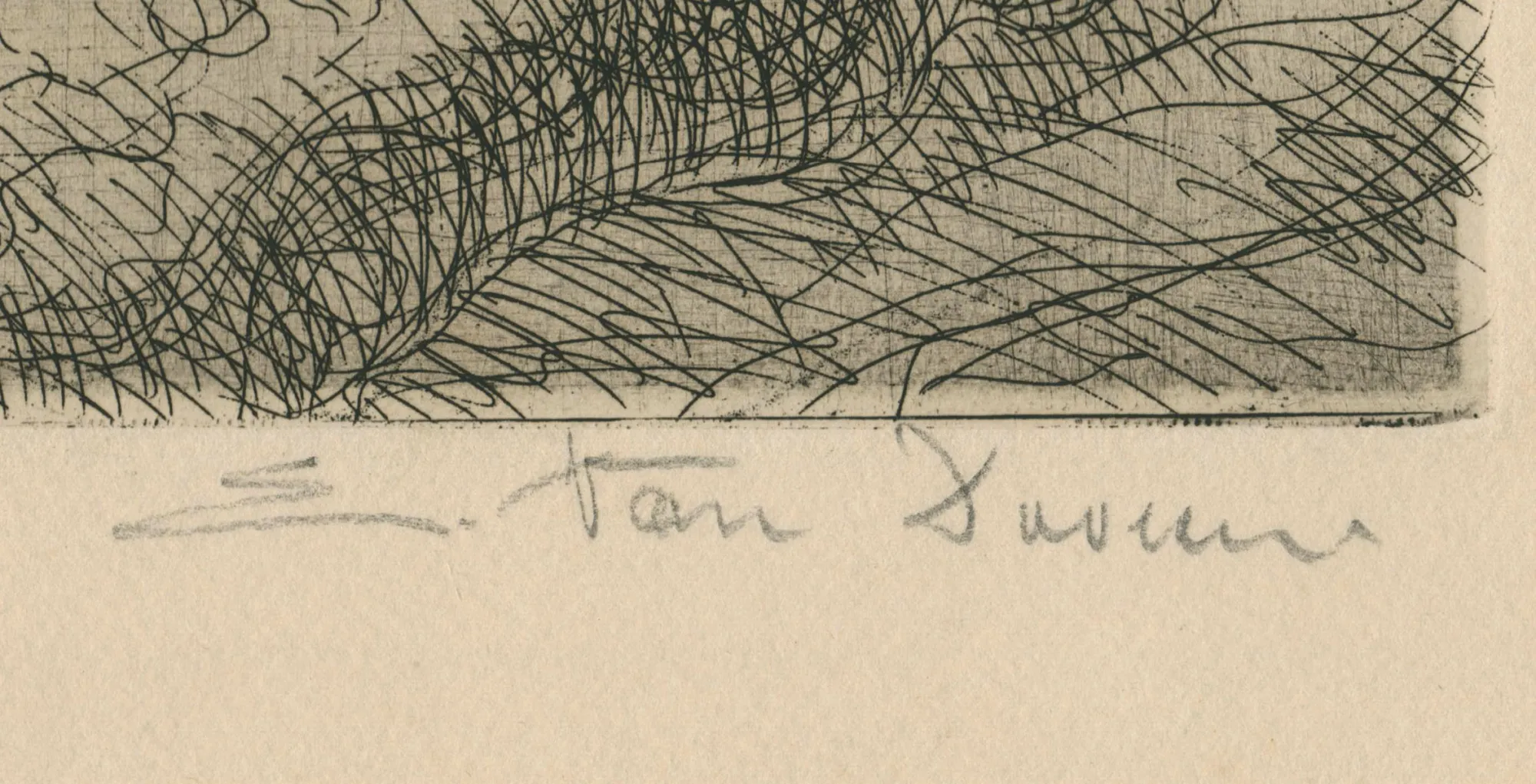 Achetez une gravure de l'artiste belge Edmond Van Dooren