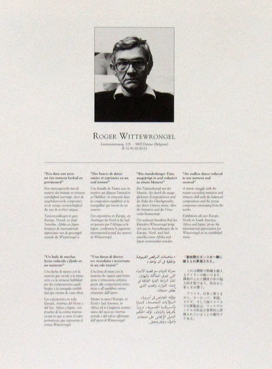 Kunstwerken van de Belgische kunstenaar Roger Wittevrongel
