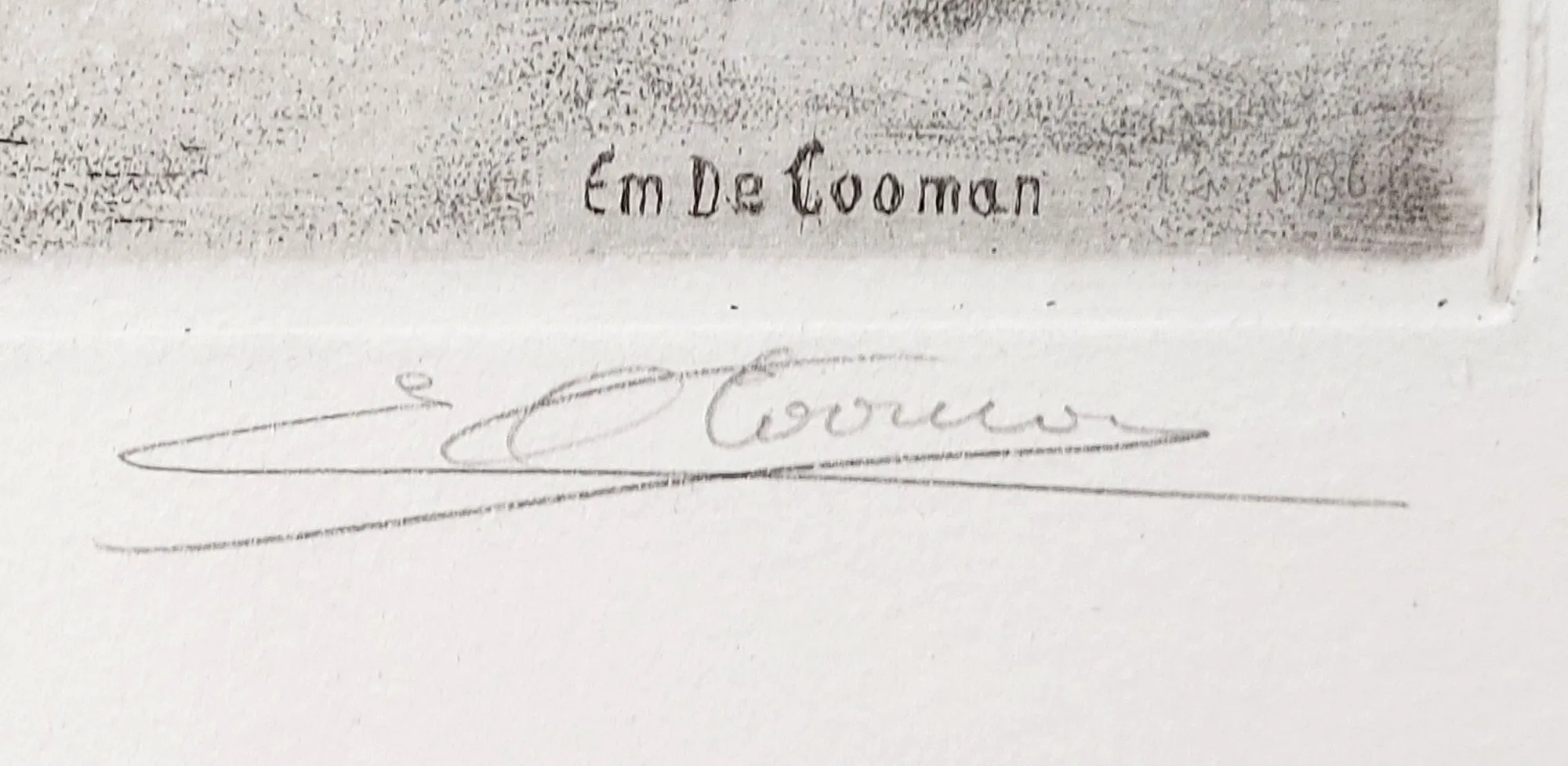 Ets van de Belgische kunstenaar Emiel De Cooman kopen