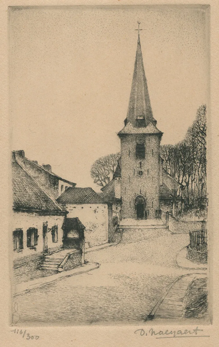 Buy a signed engraving by the Belgian etcher Désiré Naeyaert