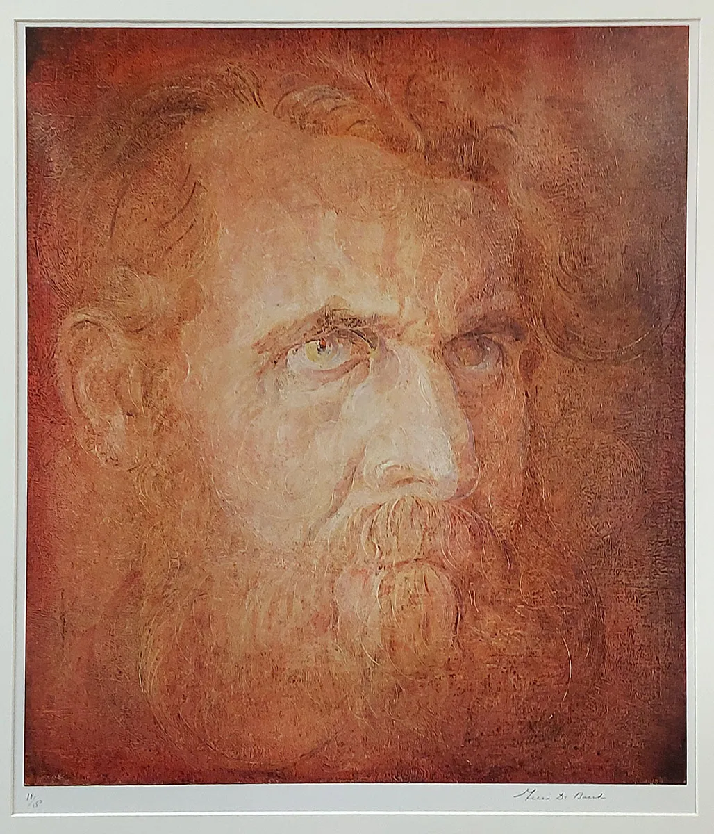 Sérigraphie, autoportrait de l'artiste belge Felix De Boeck
