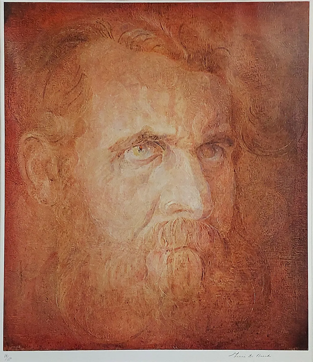 Sérigraphie, autoportrait de l'artiste belge Felix De Boeck