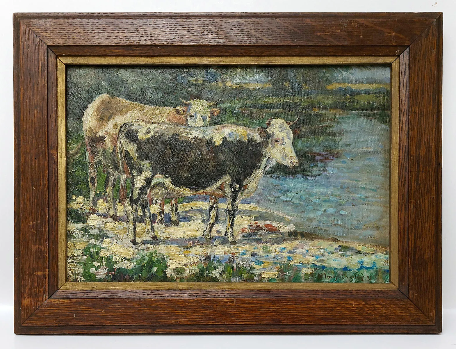 Painting by Belgian painter and baron Franz Courtens