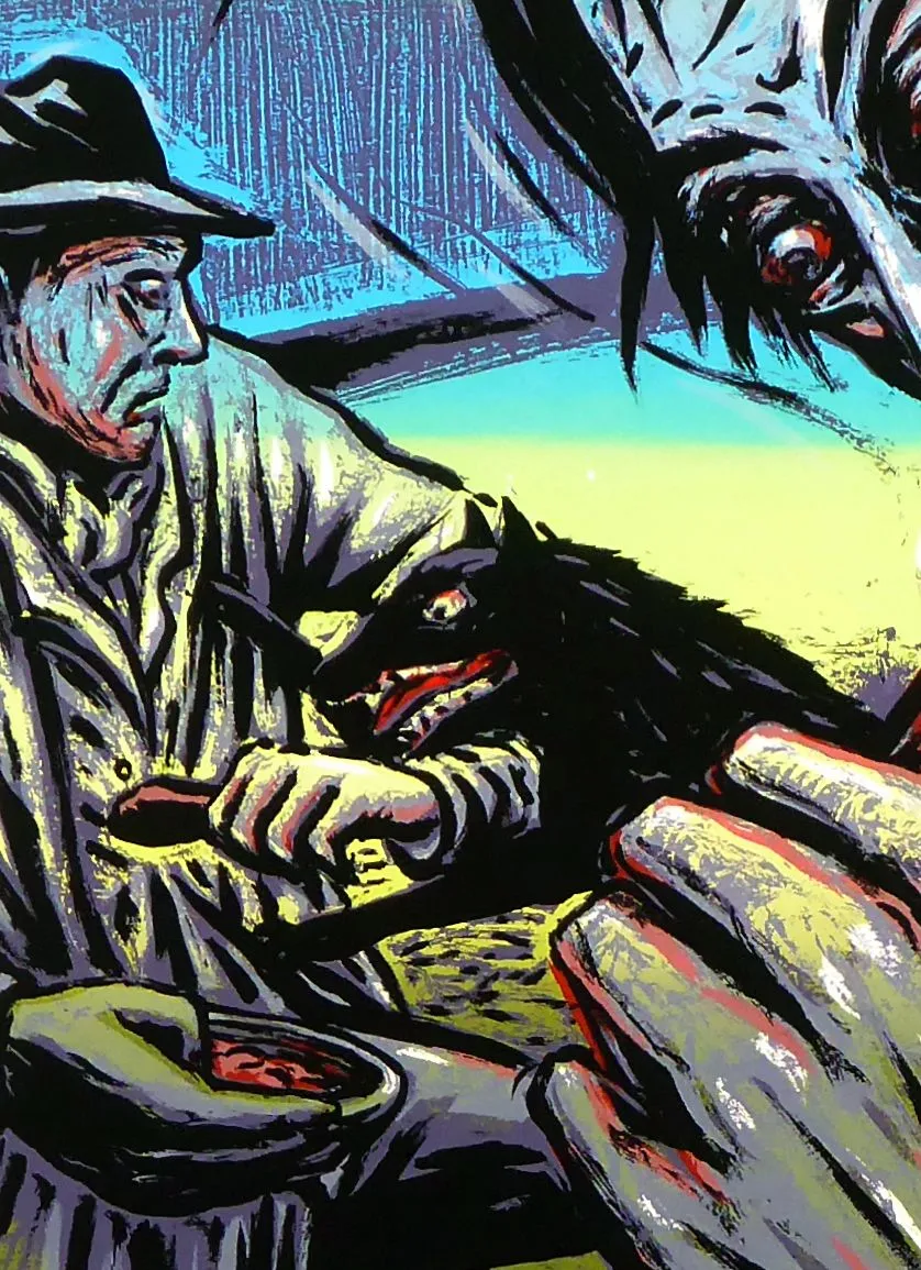 Litho van Belgische kunstenaar Frank Maieu uit 1988
