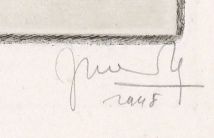 Acheter une gravure à la pointe sèche de 1948 de l'artiste belge Frans ...