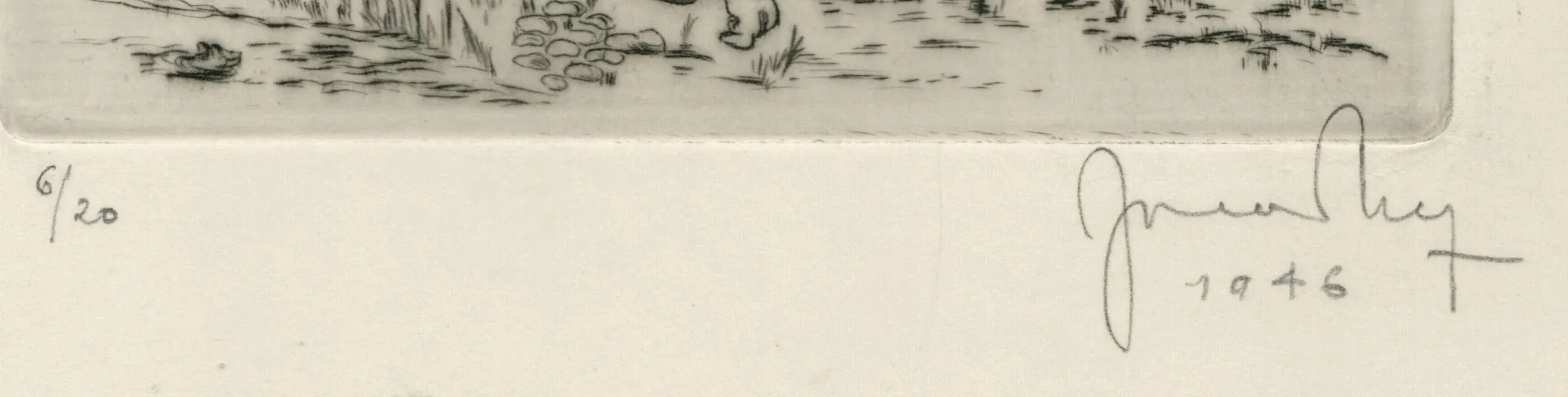 Droge naald ets van de Belgisch kunstenaar Frans Dille kopen