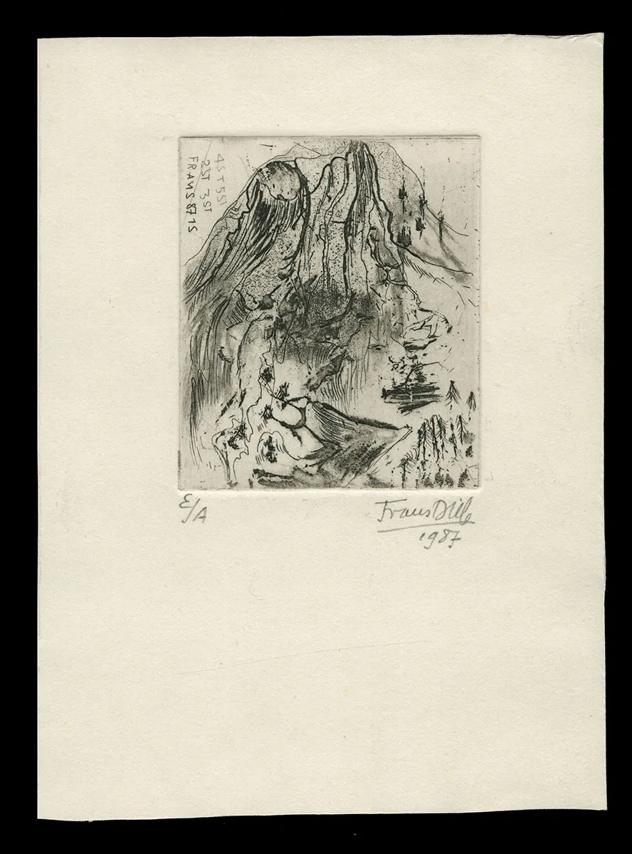 Buy a drypoint etching by the Belgian artist Frans Dille