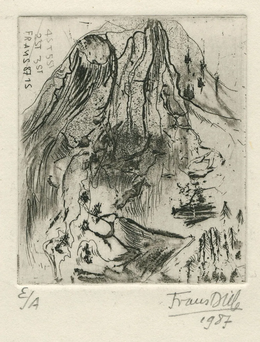 Buy a drypoint etching by the Belgian artist Frans Dille