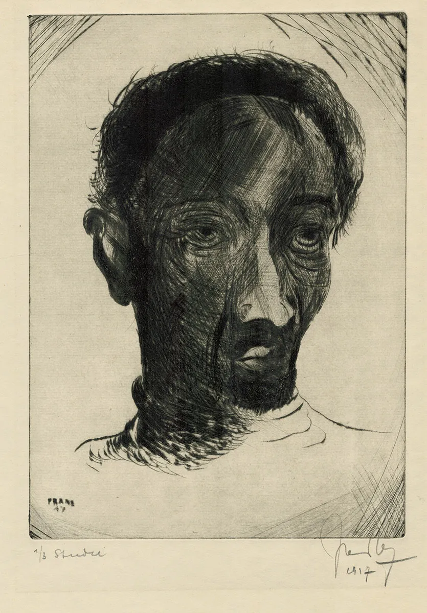 Achetez une gravure de 1917 de l'artiste belge Frans Dille