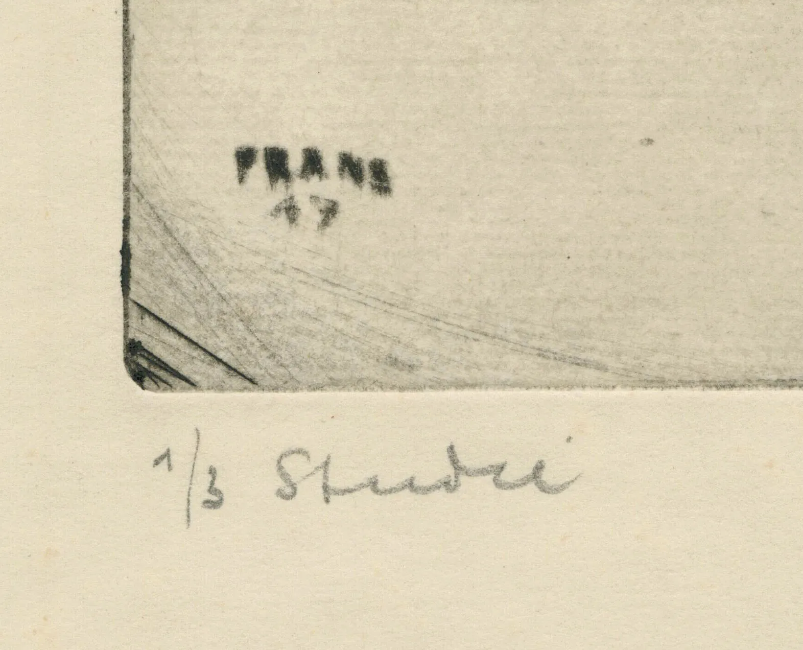 Achetez une gravure de 1917 de l'artiste belge Frans Dille