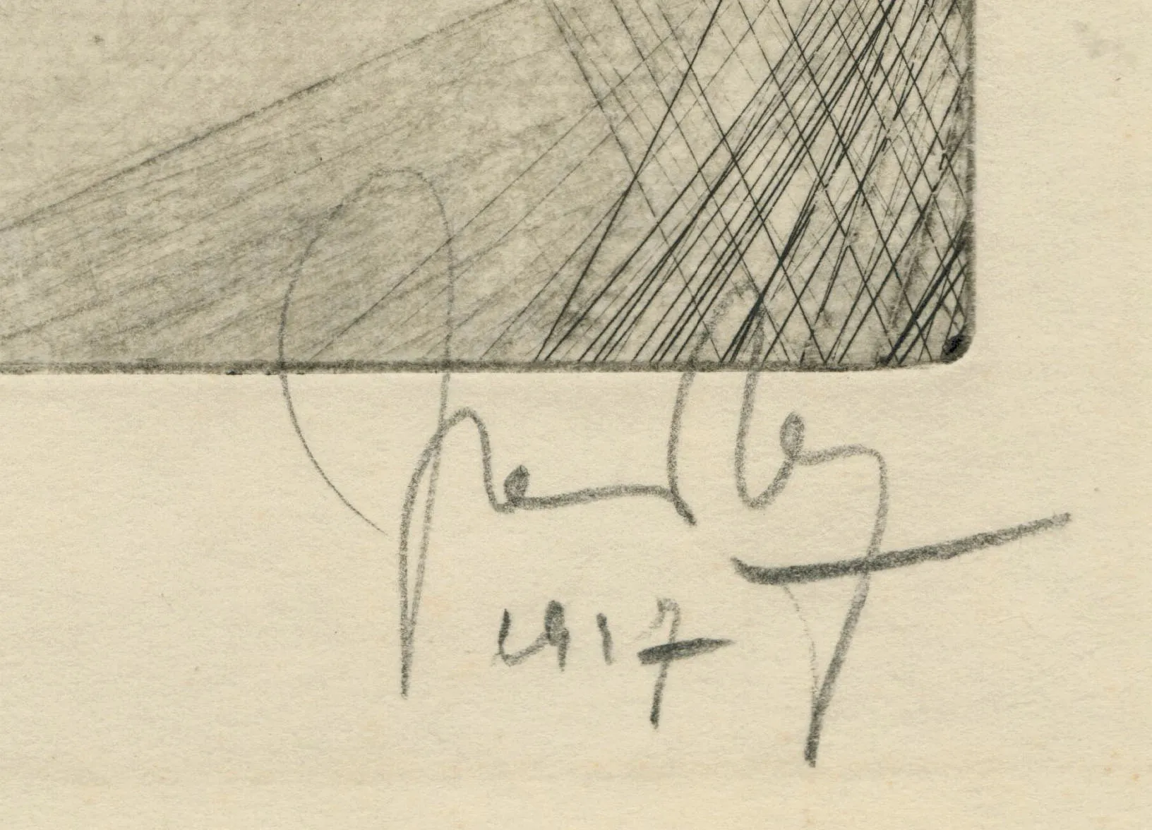 Achetez une gravure de 1917 de l'artiste belge Frans Dille