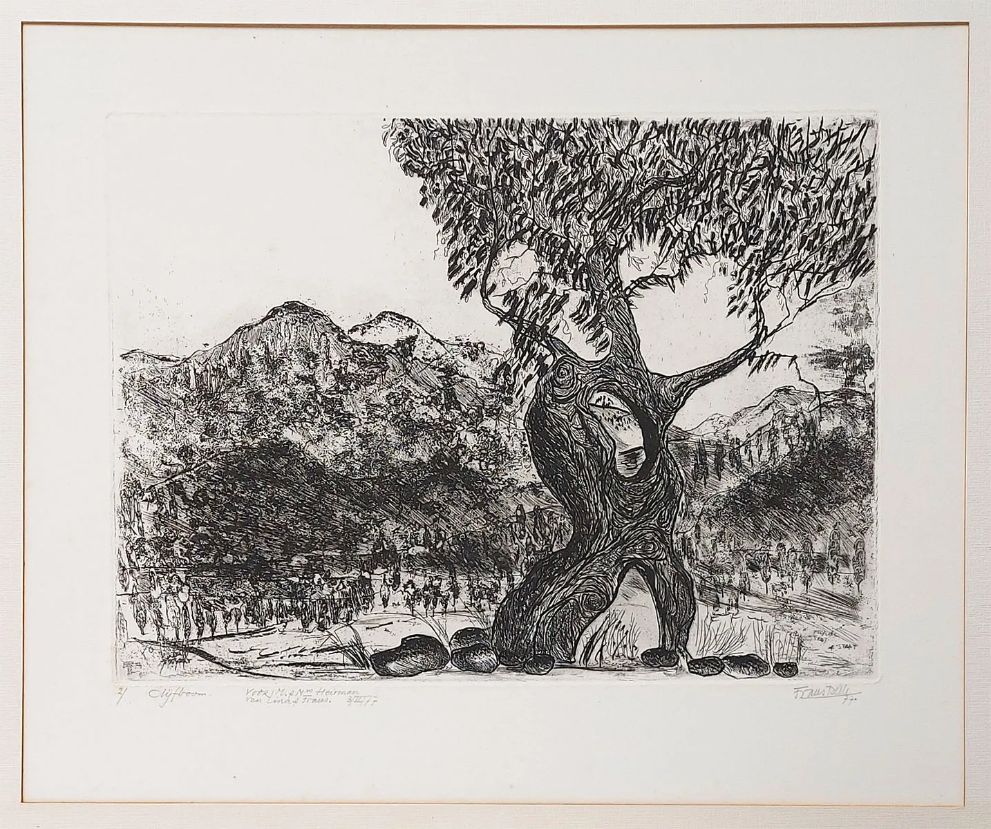 Grafisch kunstwerk van de Belgisch kunstenaar Frans Dille kopen