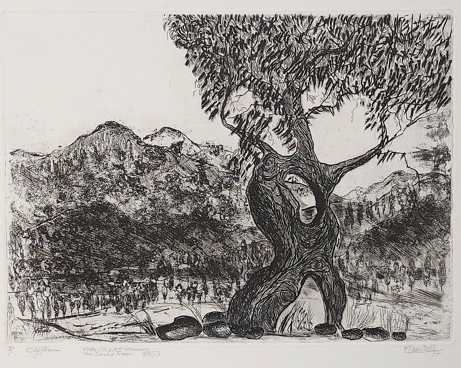 Grafisch kunstwerk van de Belgisch kunstenaar Frans Dille kopen