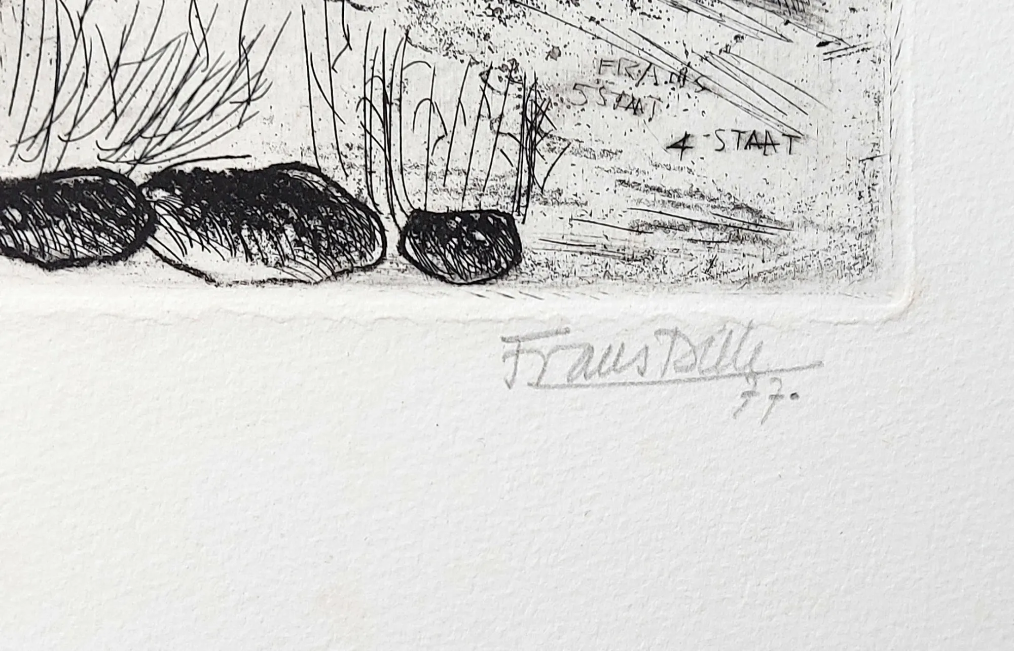 Grafisch kunstwerk van de Belgisch kunstenaar Frans Dille kopen