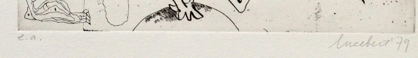 Originele ets van de Nederlandse kunstenaar Lucebert