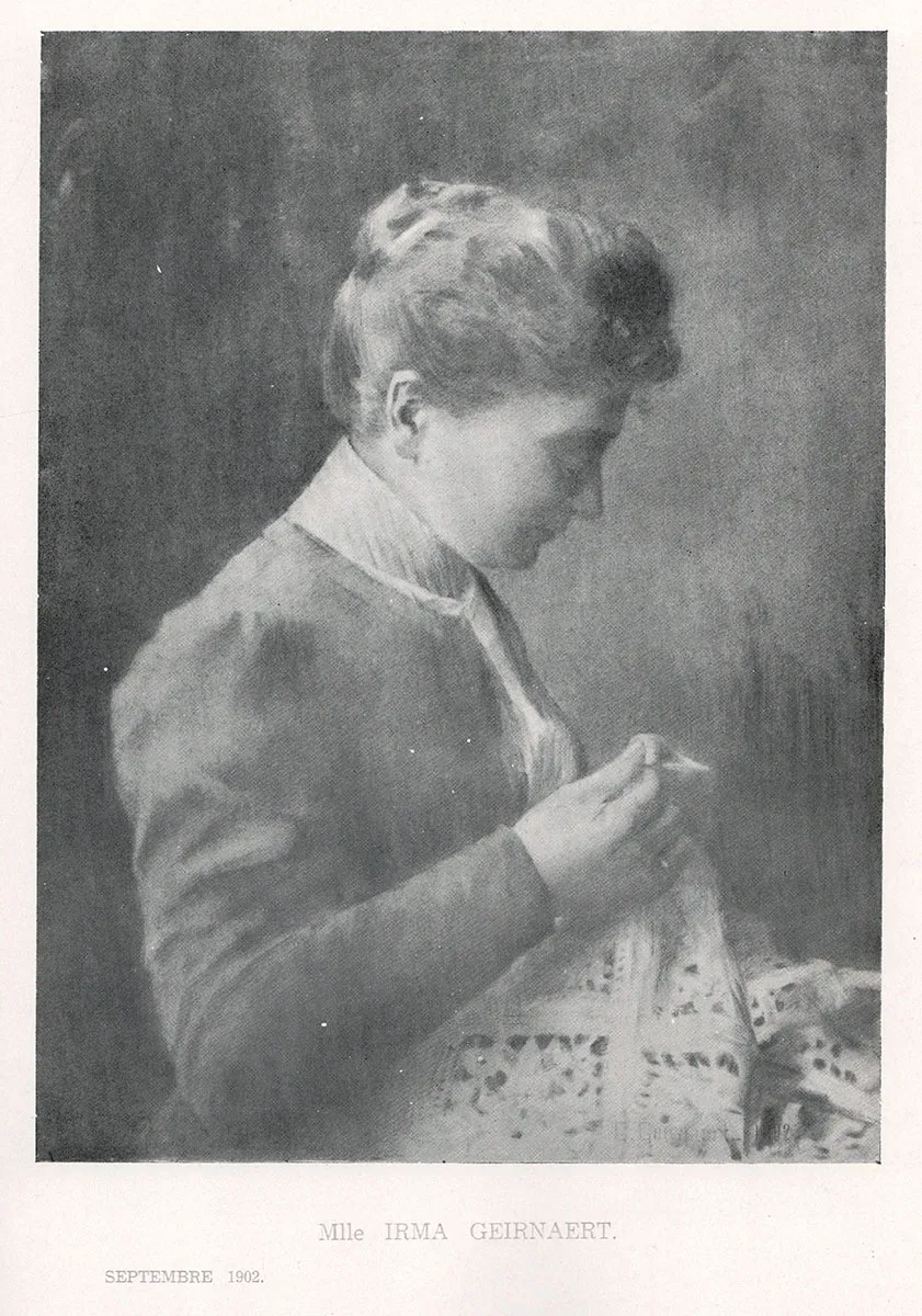 Kunstwerk 1902 portret van de Belgische kunstenaar Georges Geirnaert