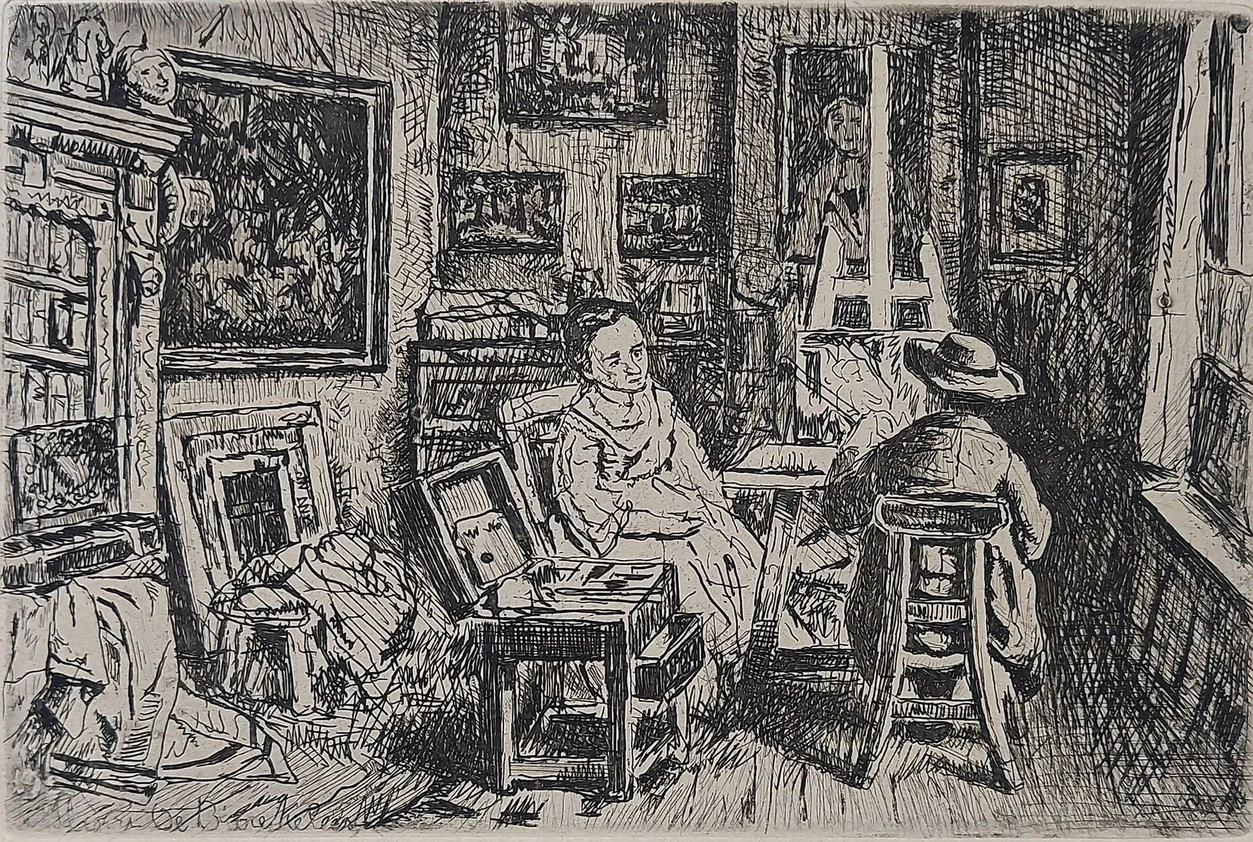 Buy an etching by the Belgian artist, etcher Henri De Braekeleer