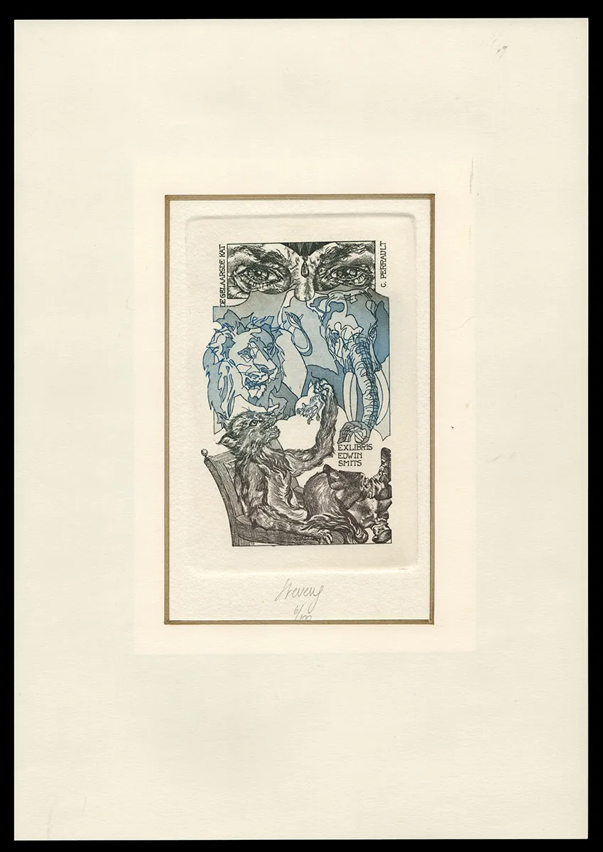 Een ex libris van de kunstenares Hilde Stevens voor Edwin Smits kopen