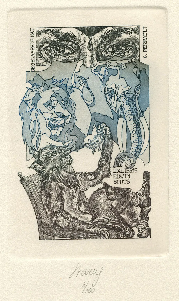 Een ex libris van de kunstenares Hilde Stevens voor Edwin Smits kopen