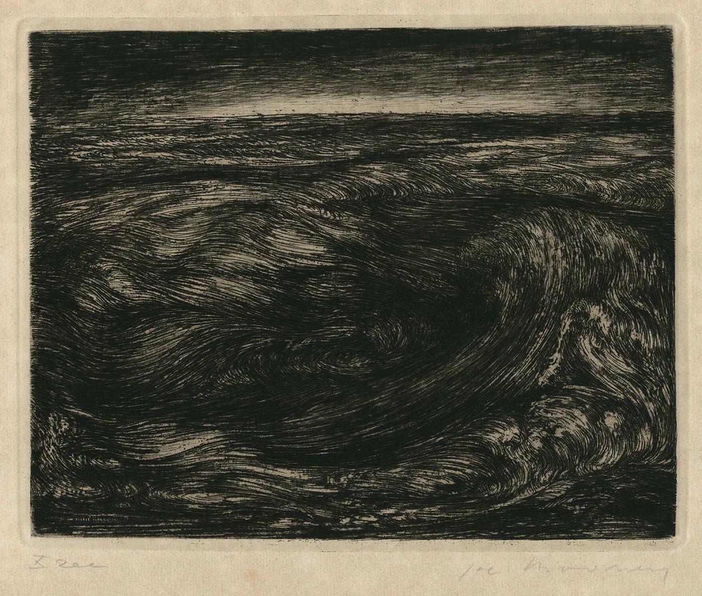 Buy Etching, Sea by the Belgian etcher Jacques Boonen