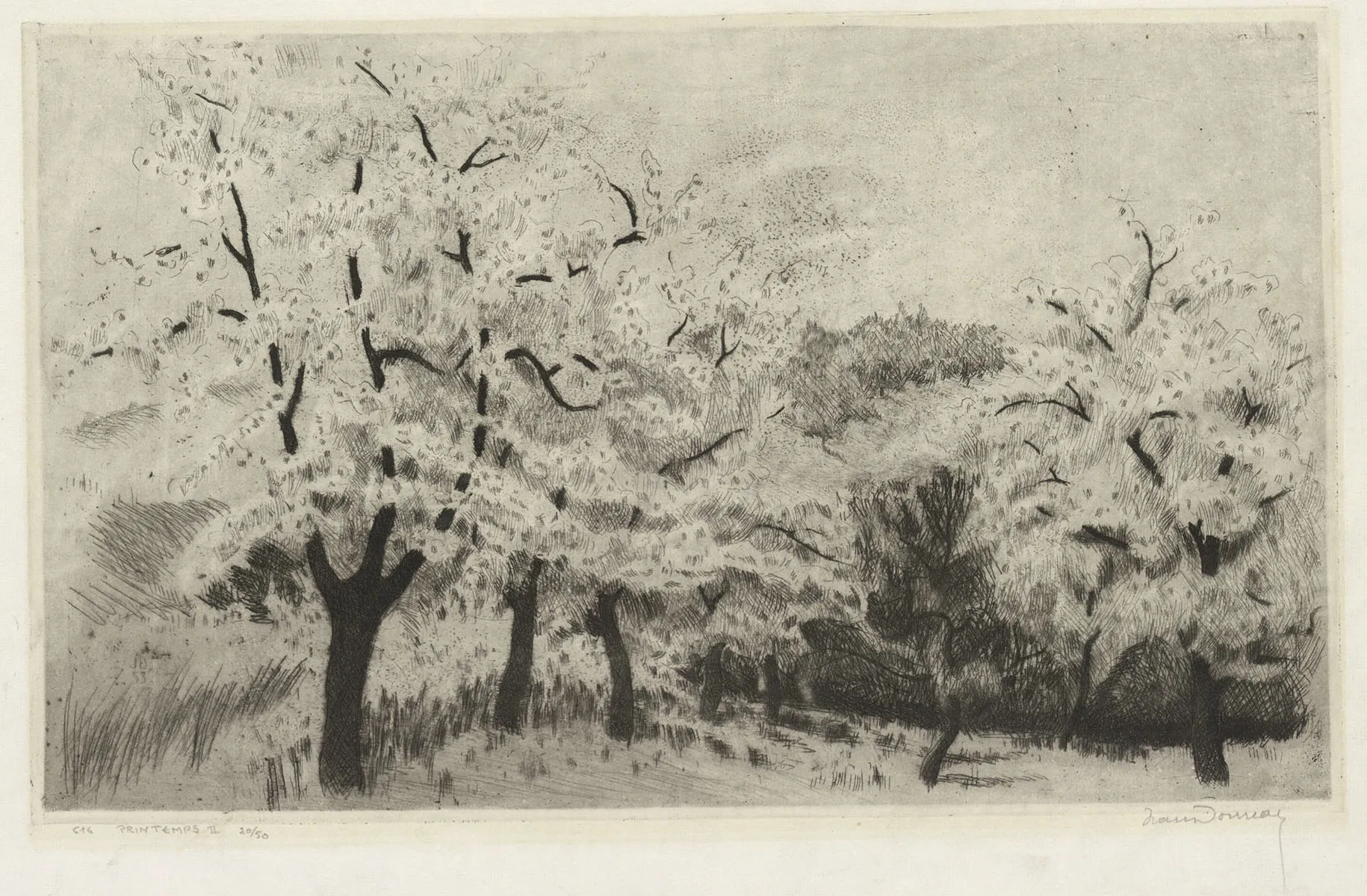 Buy a large etching by the Belgian artist and etcher J. Donnay