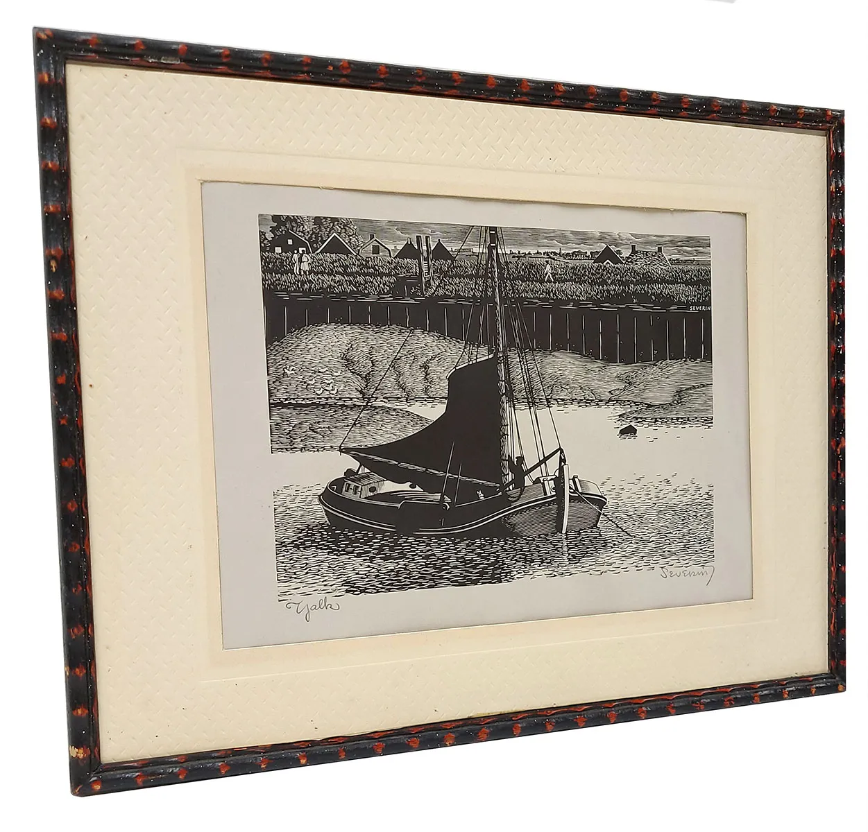 Linosnede van de Belgische etser en kunstenaar Juliaan Severin kopen