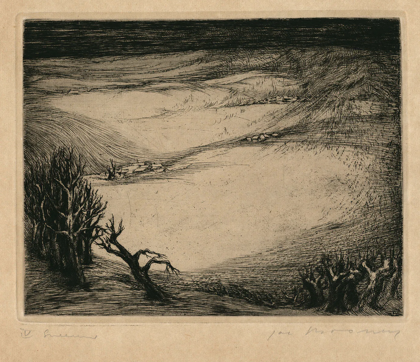 Ets, IV Sneeuw van de Belgische etser Jacques Boonen kopen