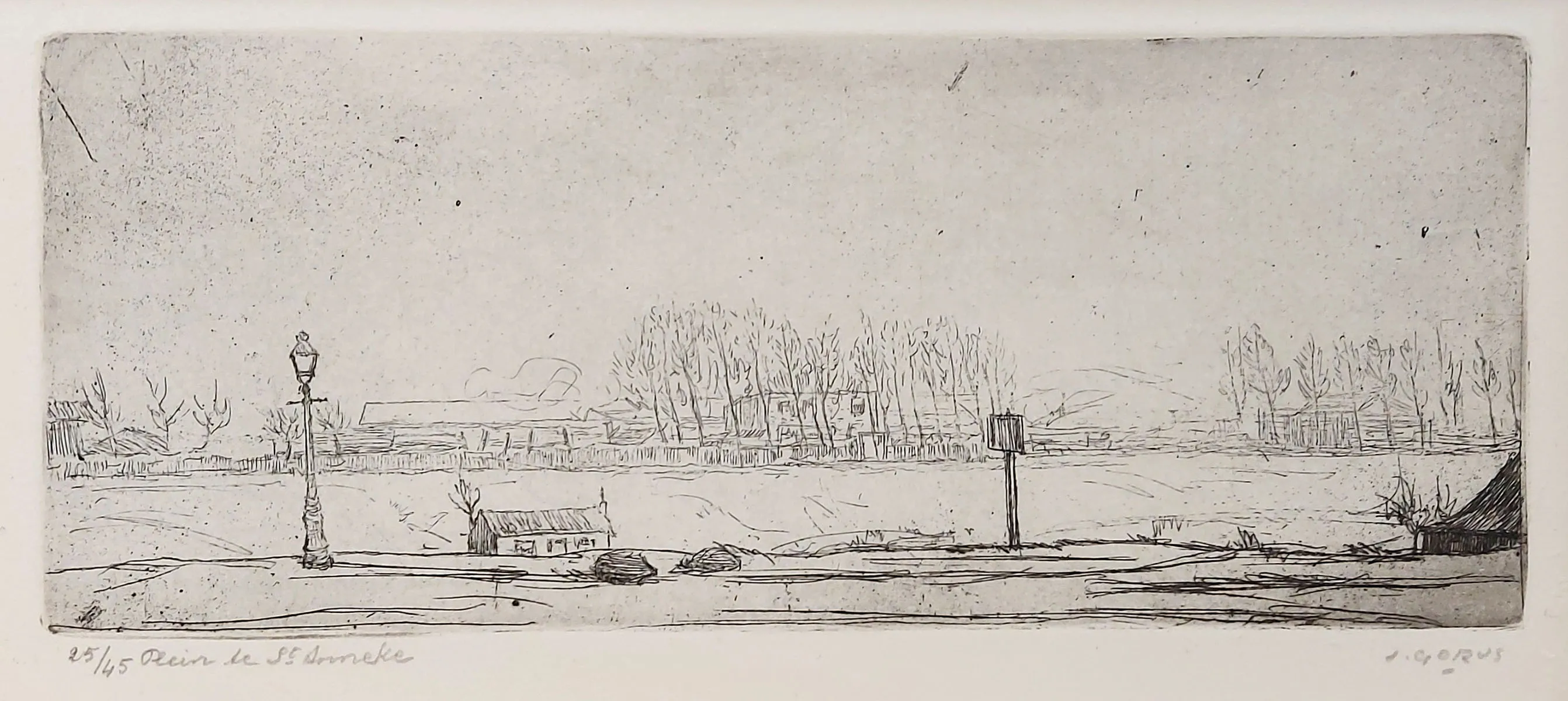 Buy etching, St Anneke by the Belgian artist Jaak Gorus