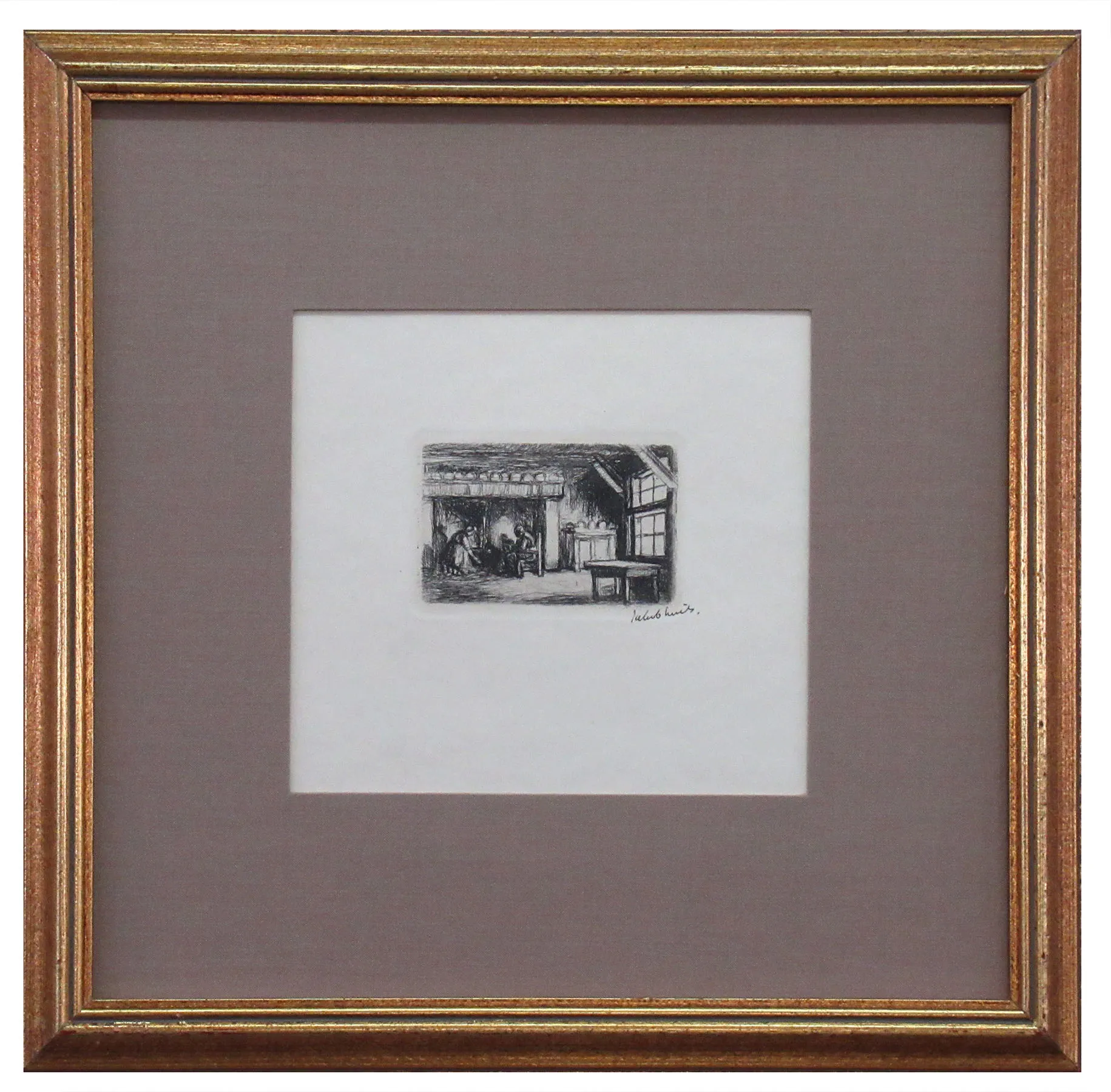 Buy a signed etching by the Belgian etcher Jacob Smits