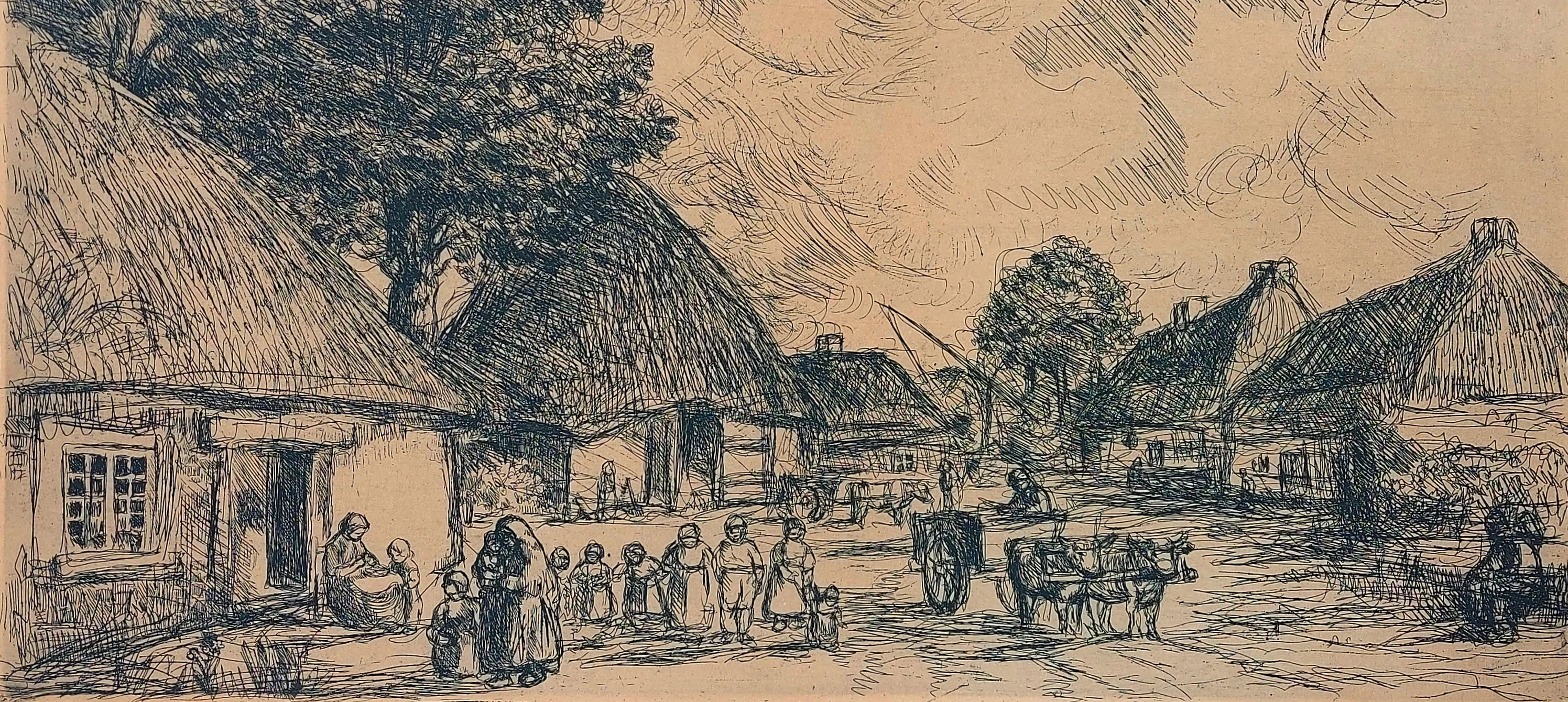 La Campine, grande gravure de l'artiste belge Jakob Smits
