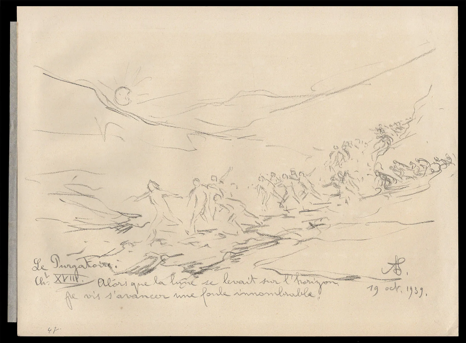 Acheter un dessin du peintre belge Armand Jamar de 1939