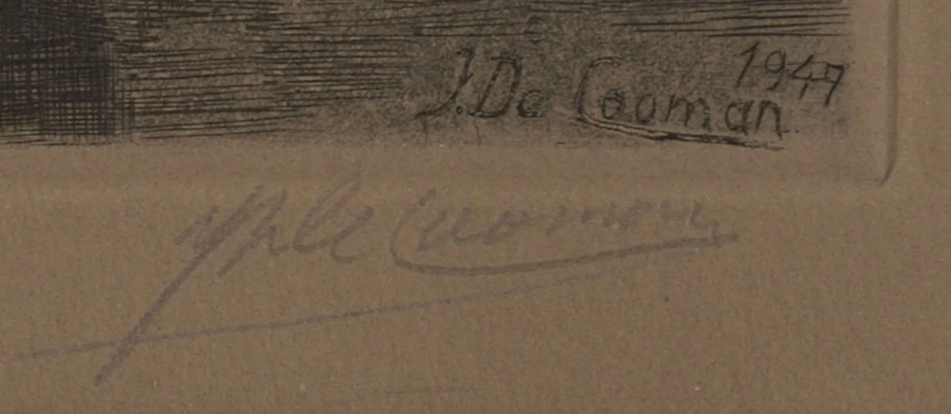 Ets uit 1947 van de Belgische etser Jan de Cooman kopen