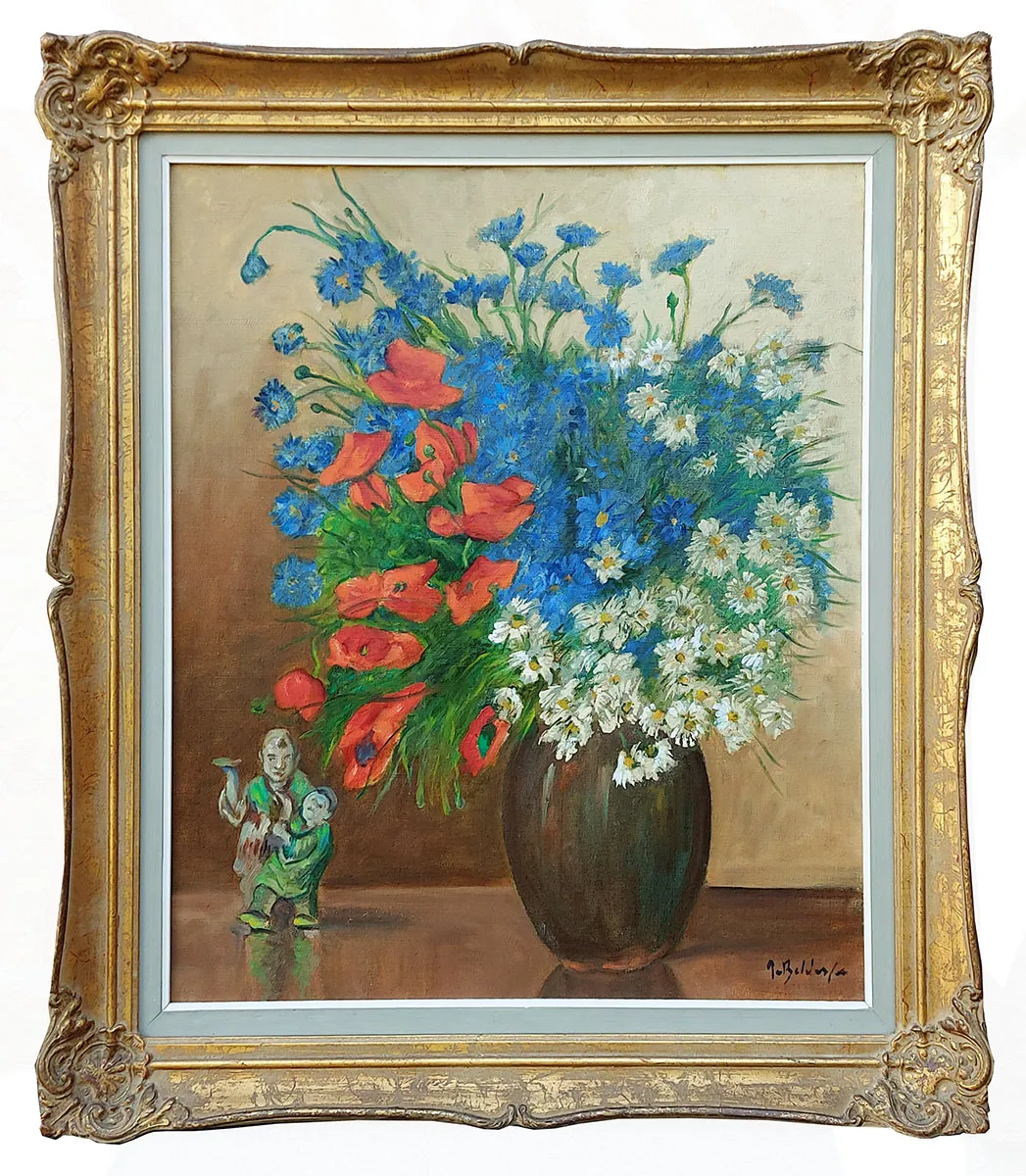 Stilleven, schilderij van de Belgische schilder Jan De Belder kopen