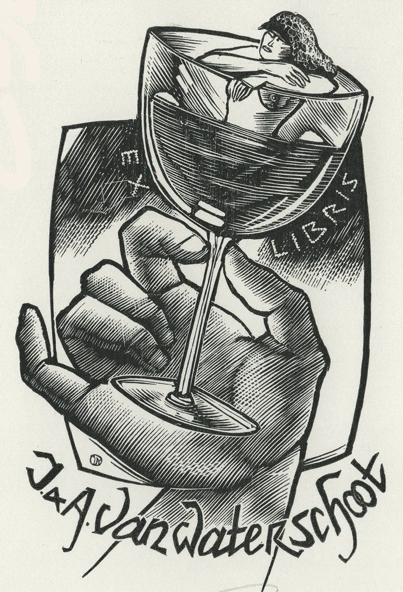 Ex libris van de Belgische kunstenaar Jan Meeus kopen