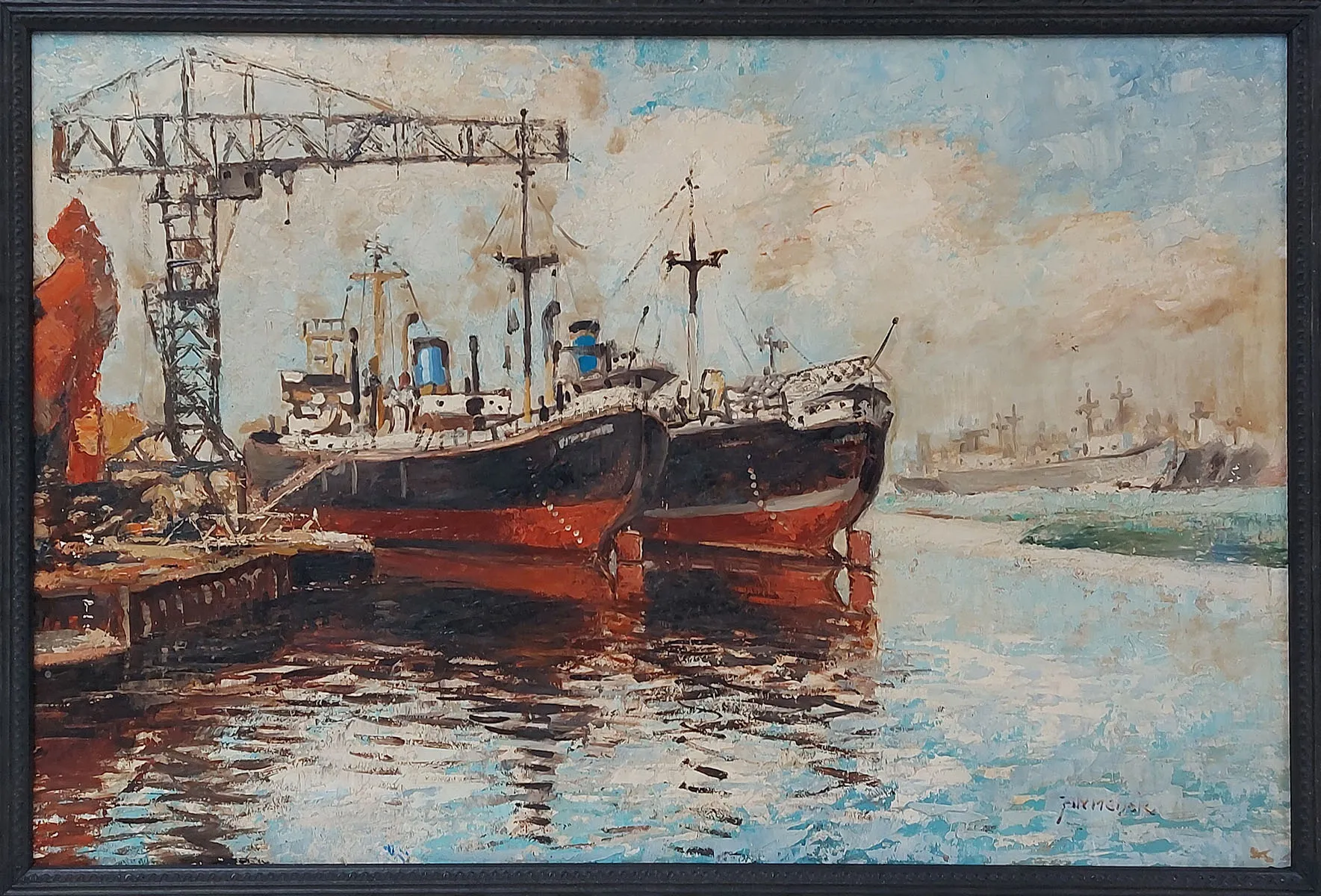 Kunstwerk, schilderij van de Nederlandse kunstenaar Jan Meijer