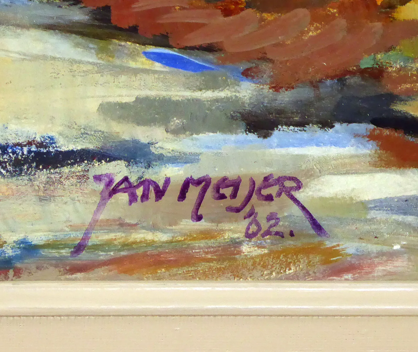 Kunstwerk, schilderij van de Nederlandse kunstenaar Jan Meijer