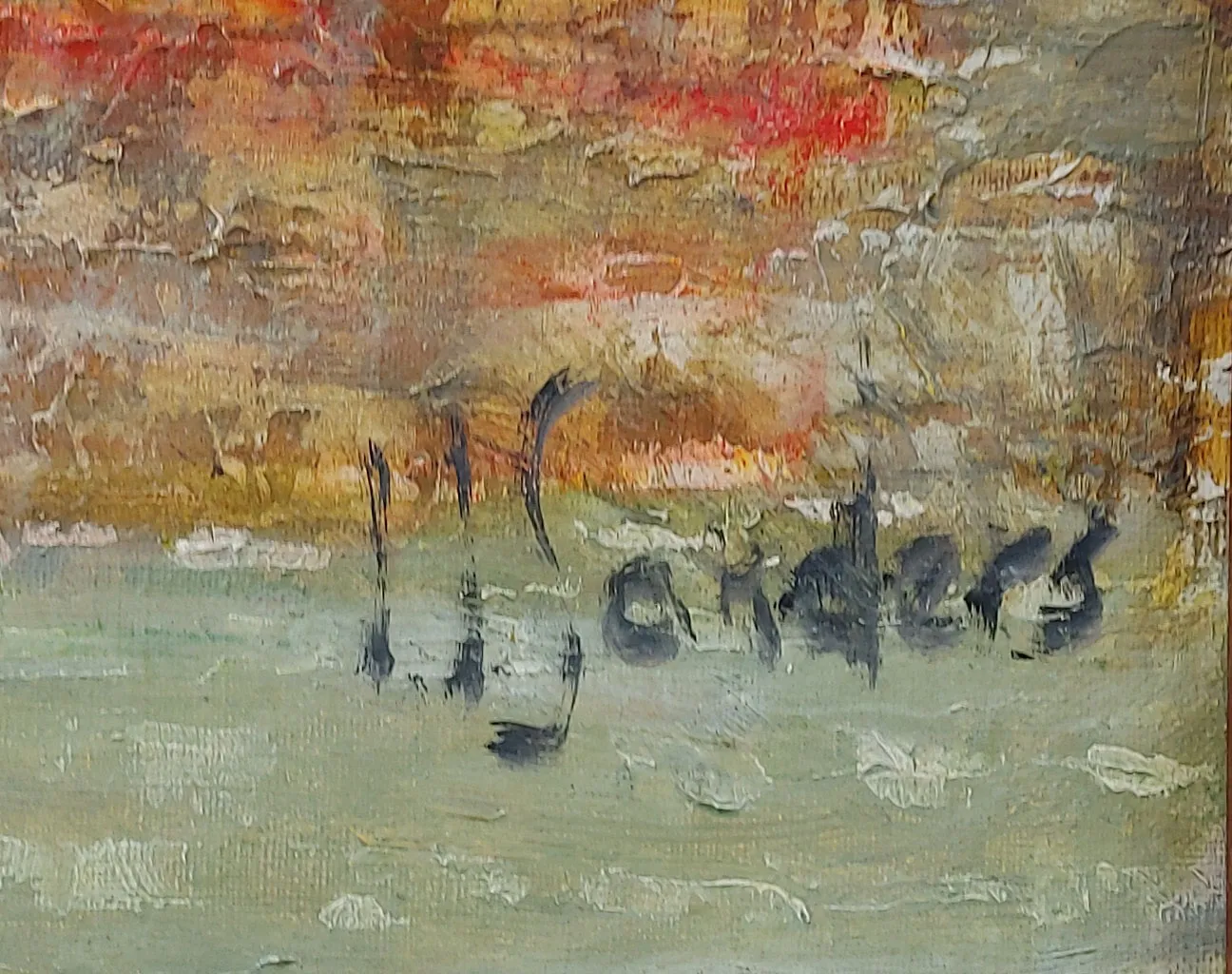 Schilderij met een boot van de Belgische kunstenaar Jan Sanders