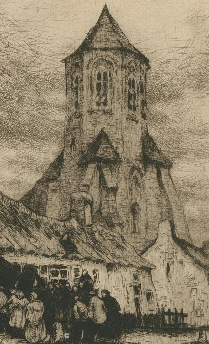 Ets van de Brusselse kunstenaar, etser Jef Codron kopen