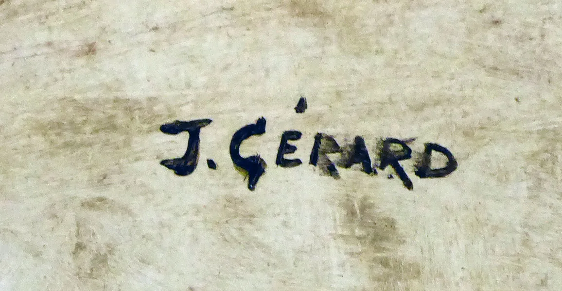 Een schilderij van de Belgische kunstenaar John Gérard op paneel